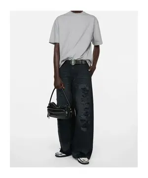 Acne Studios Logo Patch T-shirt - Gray Blend