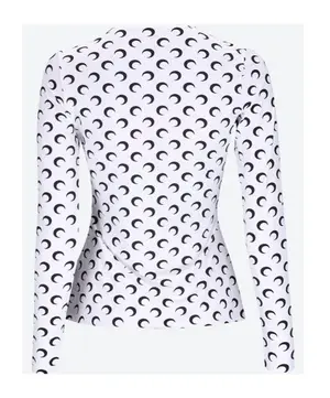 MARINE SERRE Moon Print Long Sleeve Crewneck T-shirt - No