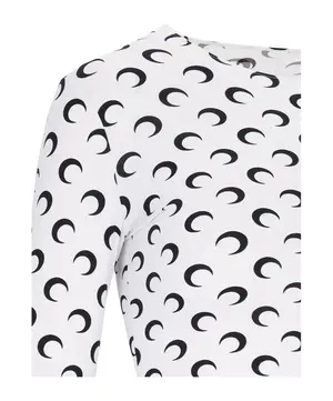 MARINE SERRE Moon Print Long Sleeve Crewneck T-shirt - No