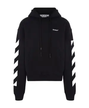 Off-white Ribbed Sweatshirts Hoodies For Men