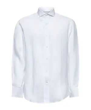 Brunello Cucinelli Collared Long-sleeve Shirt