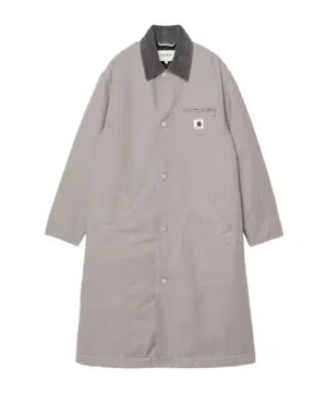 Carhartt Work In Progress Corduroy Quilted Coat - Gray