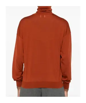 Saint Laurent Turtleneck Knitted Jumper - Red
