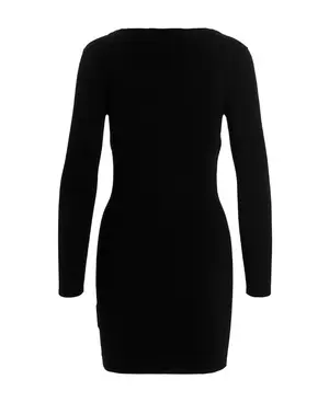Alexander Wang Logo Detail Cut-out Long Sleeve Mini Dress