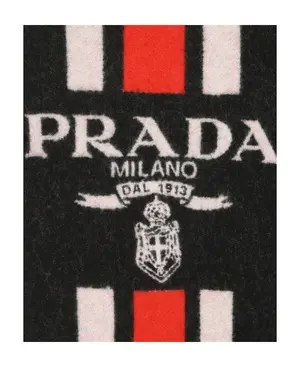 Prada Striped Logo Scarf