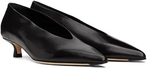 AeydĒ Clara Pointed-toe Leather Pumps - Black