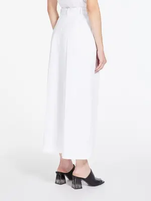 Max Mara High-waisted Wide-leg Cropped Tailored Trousers - White