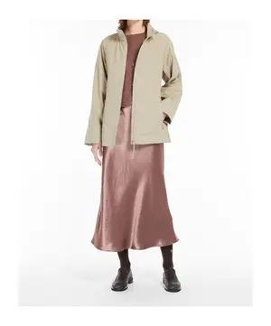 Max Mara Alessio Satin Maxi Skirt - Brown
