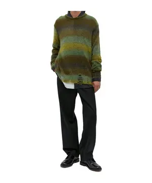 SONG FOR THE MUTE Distressed Striped Oversized Jumper