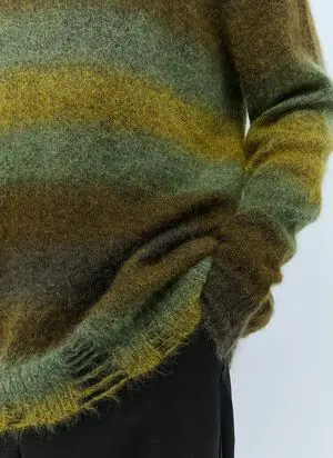 SONG FOR THE MUTE Distressed Striped Oversized Jumper