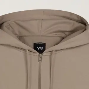 Y3 Zip-up Drawstring Hoodie - Light Brown