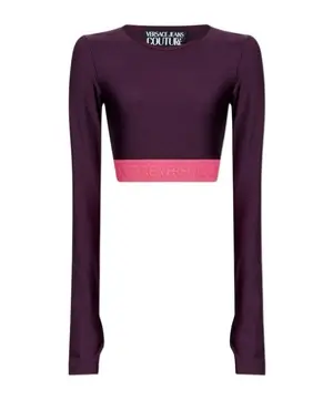 Versace Logo Band Cropped Top - Red