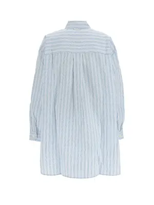 Our Legacy Oversized Popover Shirt With Stripe Pattern
