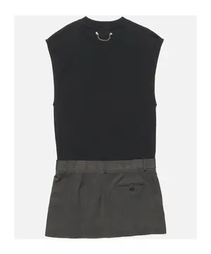 Acne Studios Cotton Panelled Mini Dress