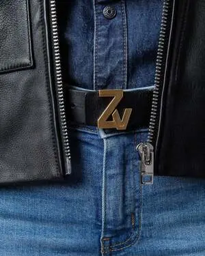 Zadig&Voltaire Logo Plaque Buckle Belt - Black