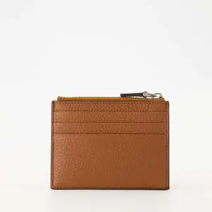 Valentino Garavani Rockstud Zipped Card Holder - Brown