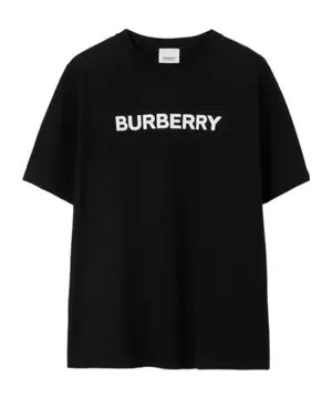 Burberry Logo Print Crewneck T-shirt - Black