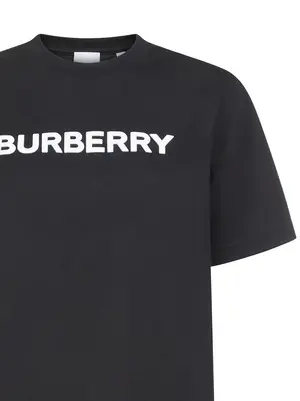 Burberry Logo Print Crewneck T-shirt - Black