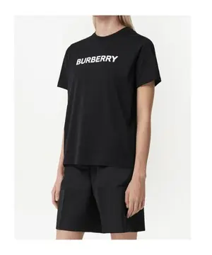 Burberry Logo Print Crewneck T-shirt - Black