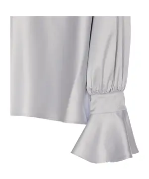 Pinko Long-sleeved Satin Shirt With Button Cuffs
