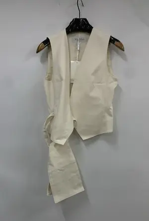 Max Mara Bow Detailed Gilet - White