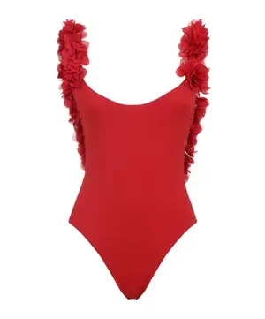 LA REVECHE Amira Ruffle One-piece Beachwear