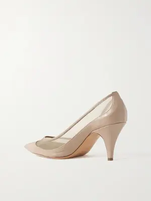 Khaite The River 75mm Mesh-panel Leather Pumps