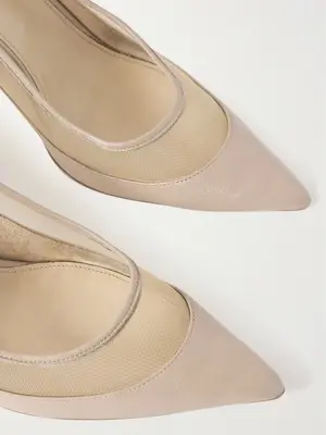 Khaite The River 75mm Mesh-panel Leather Pumps