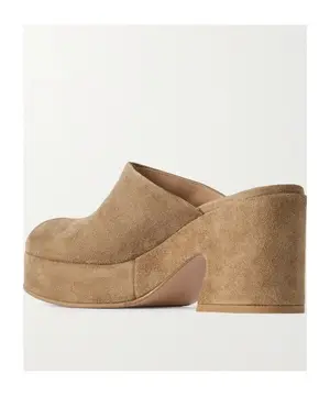 GIANVITO ROSSI 90mm Suede Platform Mules - Brown