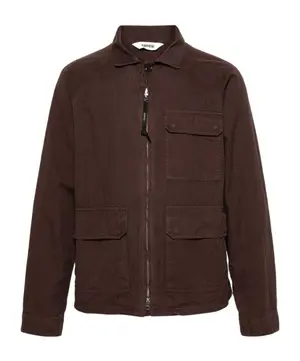 Aspesi Chambray Zip Up Cargo Jacket