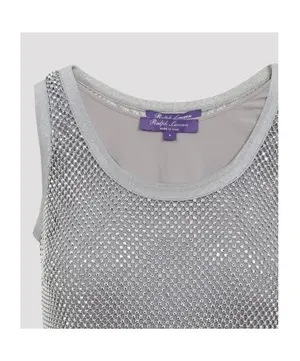 Ralph Lauren Melony Embellished Sleeveless Top - Gray