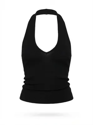 AYA MUSE Ribbed Knit Halter Top