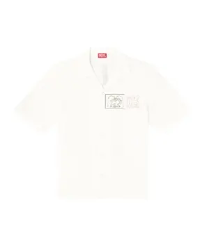 DIESEL® Illustrated Short-sleeve Shirt - White