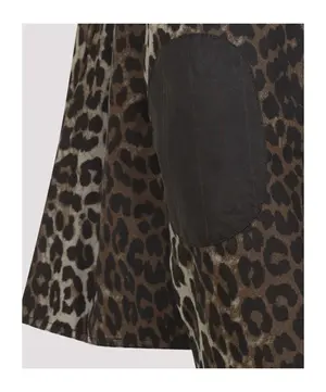 Barbour X Ganni Leopard Print Jacket - Black