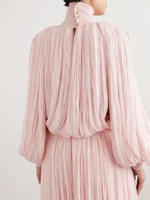 Alaïa Fringed Turtleneck Sweater - Pink