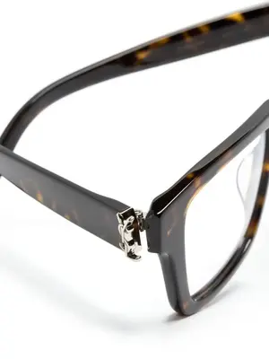 Saint Laurent Square Frame Glasses - Black