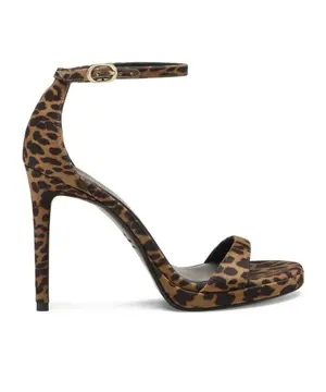 STUART WEITZMAN Nudist Platform Stiletto Sandals - Leopard