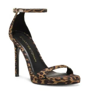 STUART WEITZMAN Nudist Platform Stiletto Sandals - Leopard