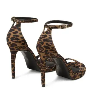 STUART WEITZMAN Nudist Platform Stiletto Sandals - Leopard
