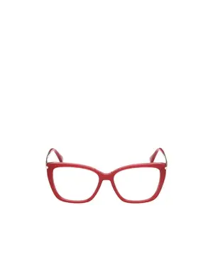 Max Mara Full-frame Plain Mirror Eyeglasses - Red