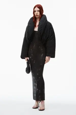 Alexander Wang Straight-neck Sequined Gown
