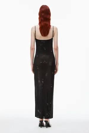Alexander Wang Straight-neck Sequined Gown