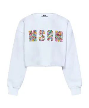 MSGM Logo Embellished Crew Neck Sweater