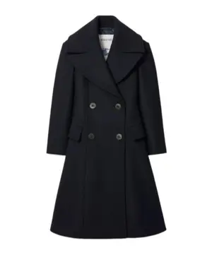 Burberry Double-breasted Tailored Coat - Navy