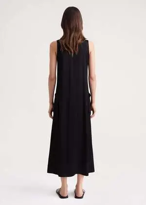 TOTEME Sleeveless V-neck Maxi Dress With Pockets
