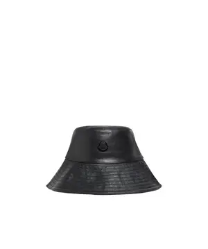 Moncler X Ee72 Edward Enninful Leather Bucket Hat - Black