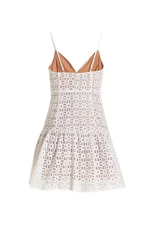 Michael Kors Eyelet Trimmed Spaghetti Strap Dress