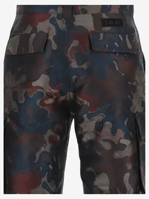 Dior Camouflage Print Cargo Trousers