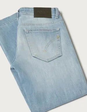 DONDUP Cropped Jeans With Whiskering And Slit Hem