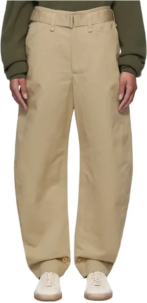 LEMAIRE Belted Tapered Leg Trousers